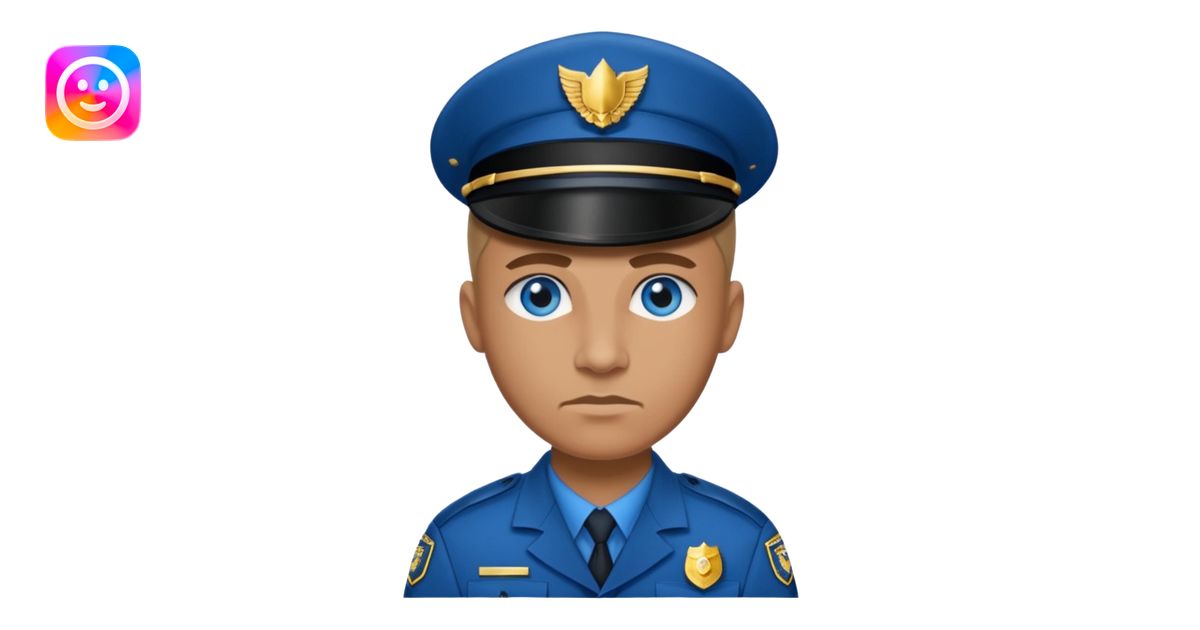 Blue eyed correctional sergeant baker emoji | AI Emoji Generator