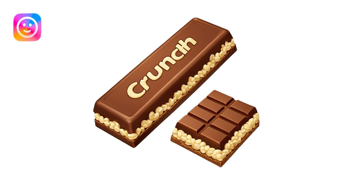 Nestle crunch bar bitten emoji | AI Emoji Generator