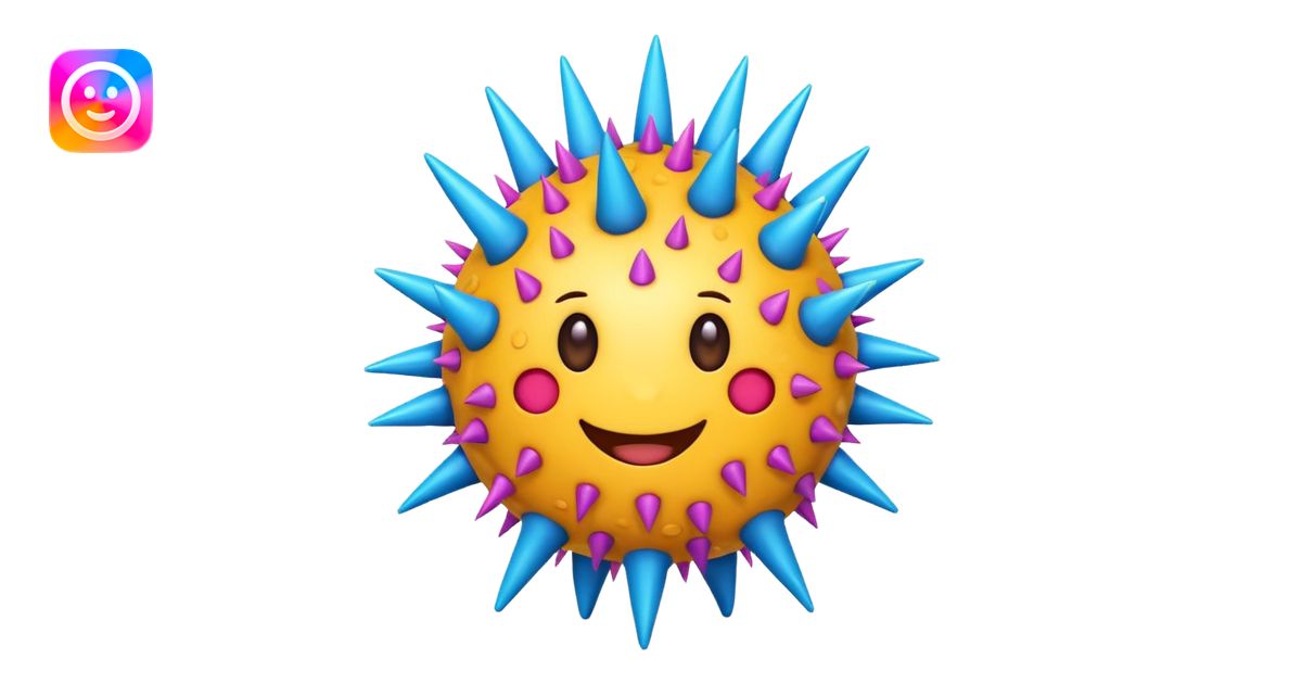 cute virus with many spike emoji | AI Emoji Generator