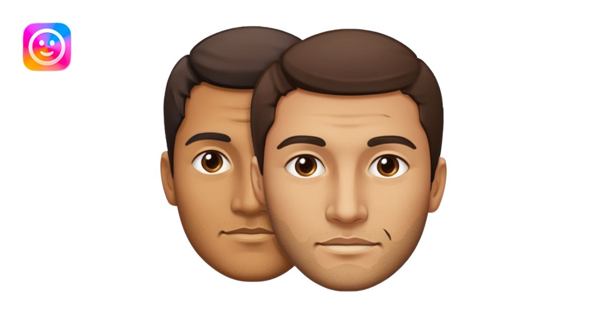 a man with two faces, half of the face looking right, half of the other ...