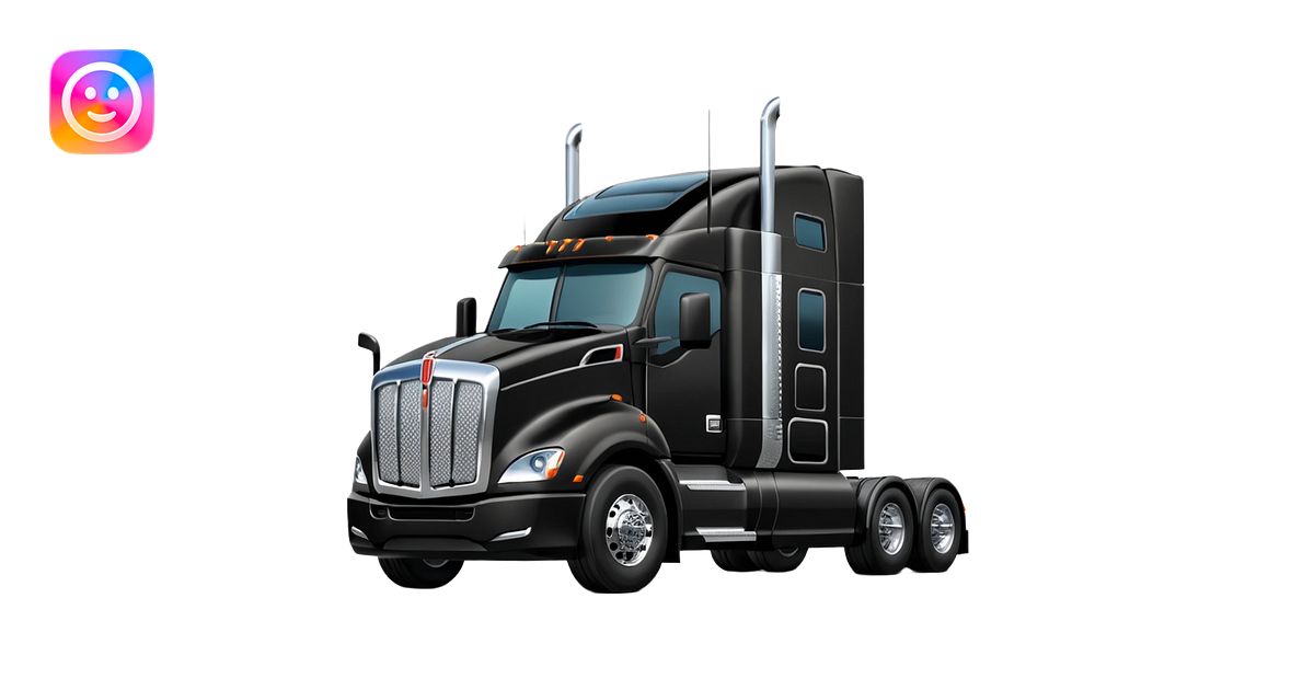 2026 Black Kenworth T680 Flat Top Semi Sleeper longer cab with stacks ...