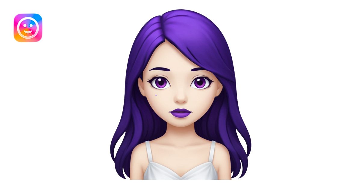 Purple girl emoji | AI Emoji Generator