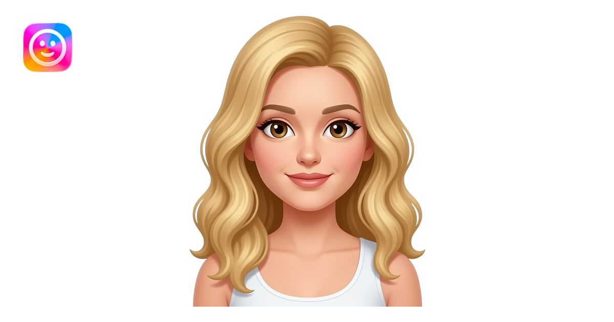 Lady, wavy long mid length golden blond hair, big brown eyes ,medium ...