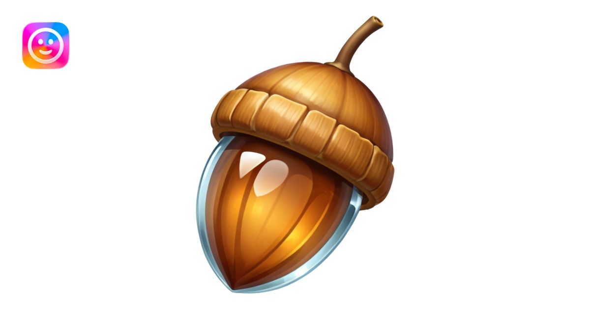 Chrystal acorn emoji | AI Emoji Generator