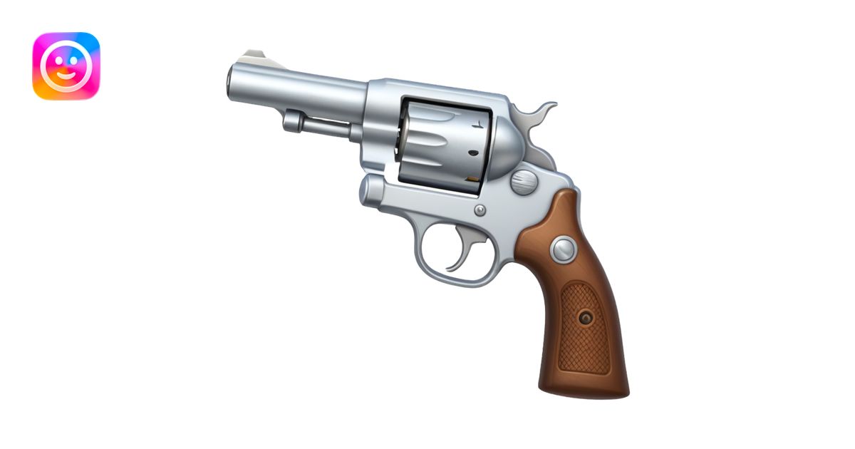 white COLT REVOLVER emoji | AI Emoji Generator