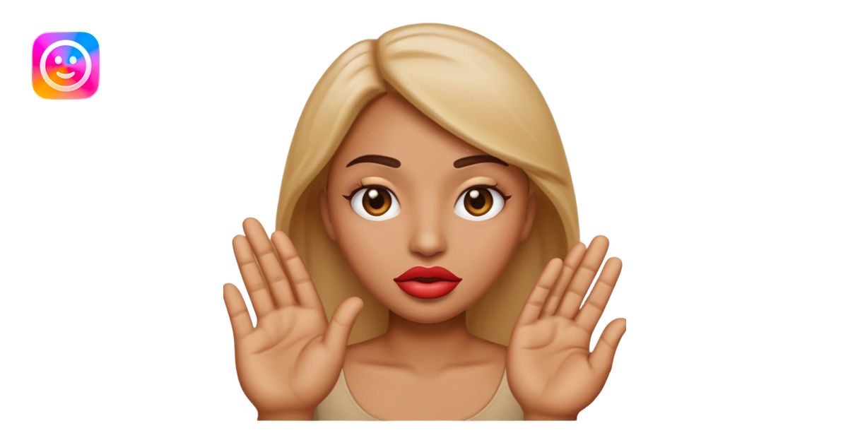 I want an emoji with big lips and hands with an judging vibe emoji | AI ...