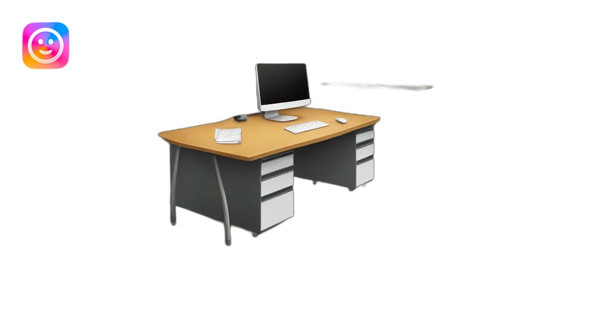 student desk front view rear side emoji | AI Emoji Generator