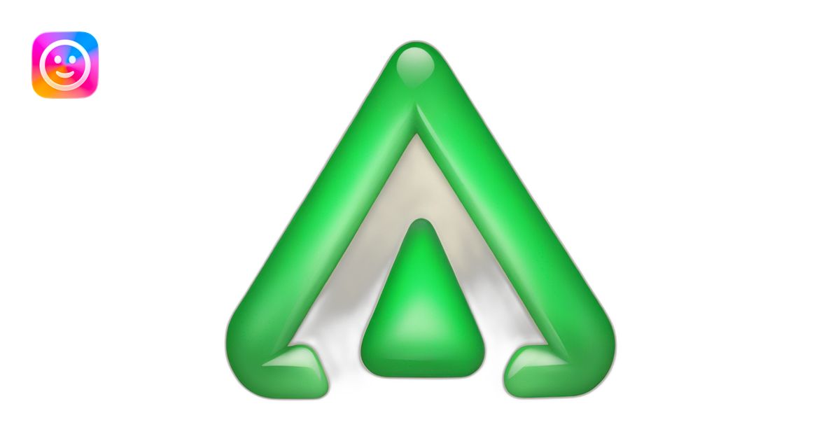 Green triangle pointing down emoji | AI Emoji Generator