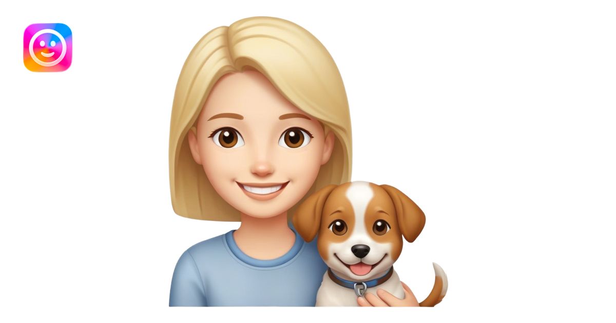 cutie with a doggie emoji | AI Emoji Generator