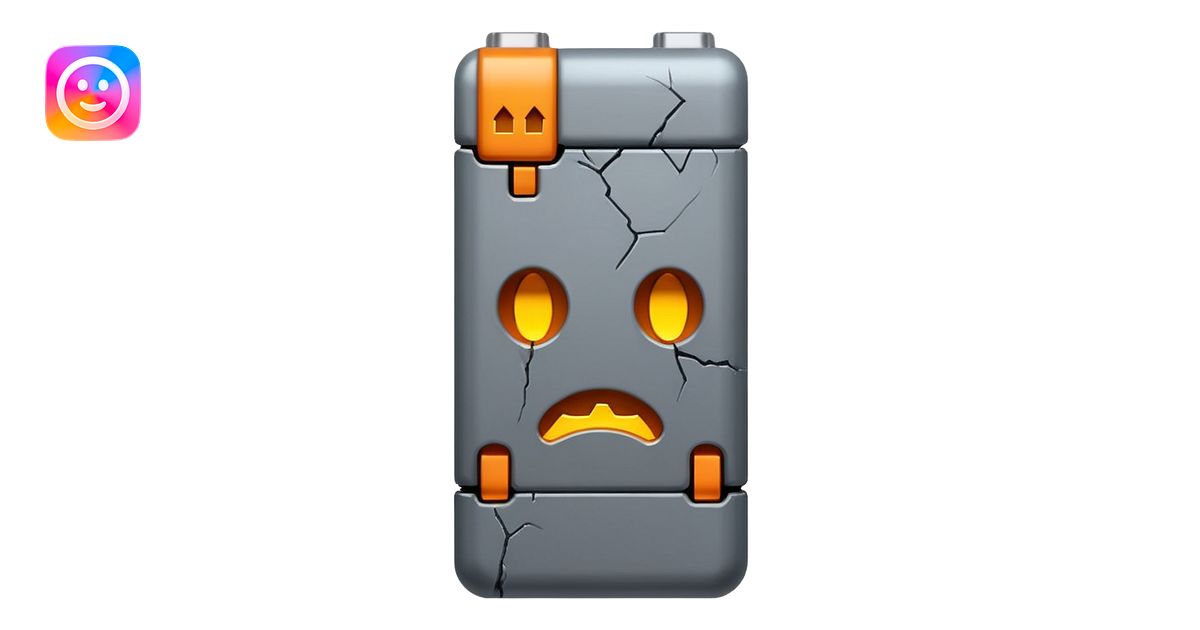 broken battery with a gray cloud above it emoji | AI Emoji Generator