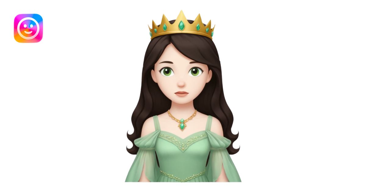 Princess Ozma from The Land of Oz with long dark brown hair, pale green ...