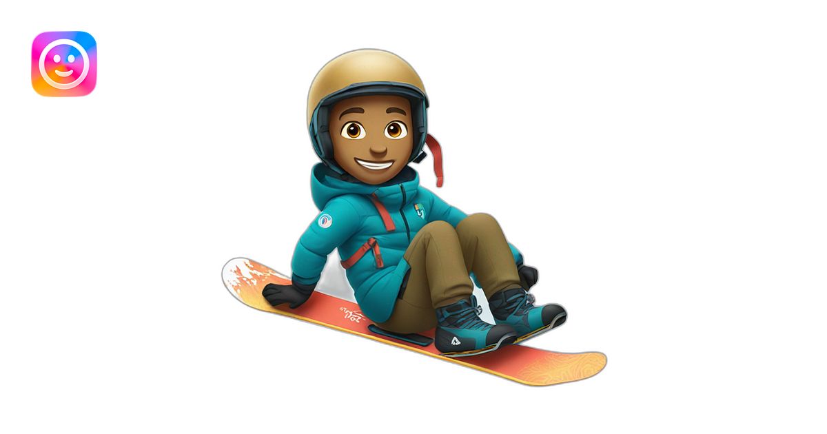Mbappe snowboarding emoji | AI Emoji Generator