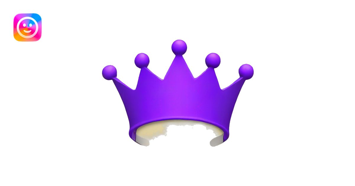 Neon purple crown on letter Founder emoji | AI Emoji Generator