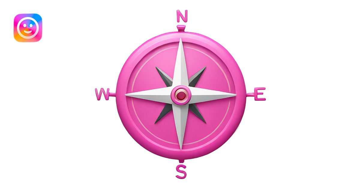 pink compass emoji | AI Emoji Generator