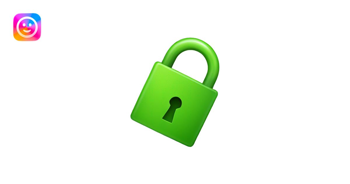 GREEN LOCK emoji | AI Emoji Generator