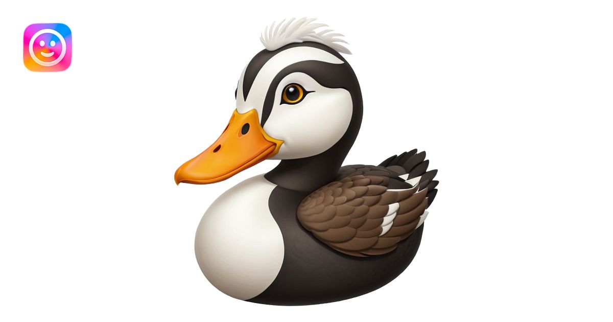 Can I get a king eider duck in the style of an apple emoji emoji | AI ...