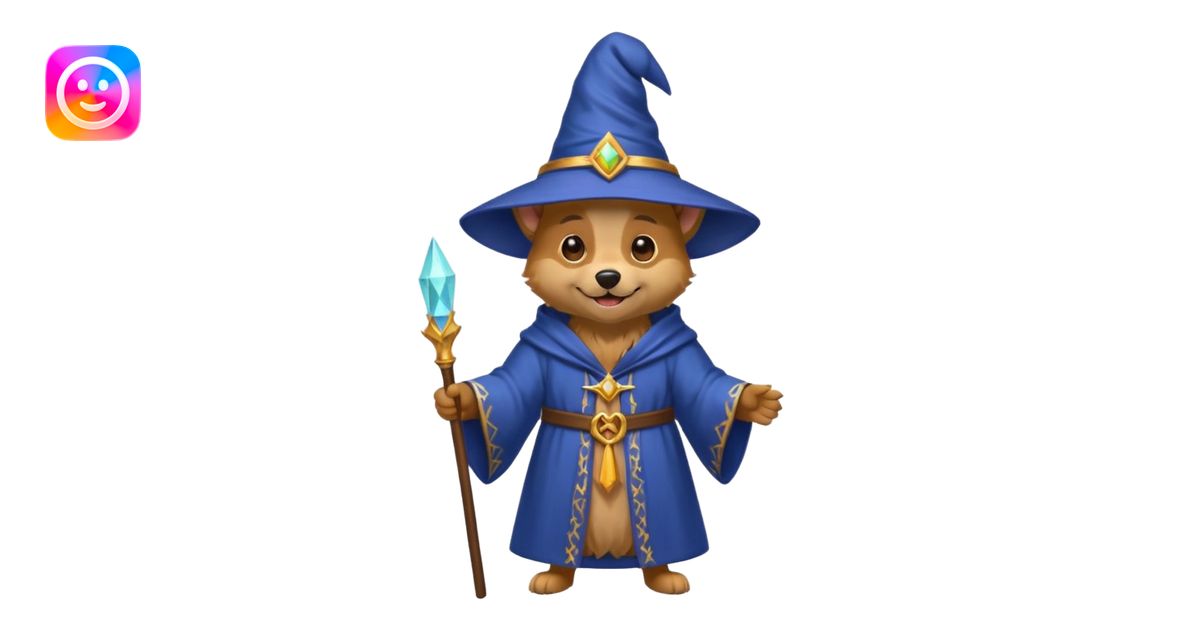 Dog wizard emoji | AI Emoji Generator
