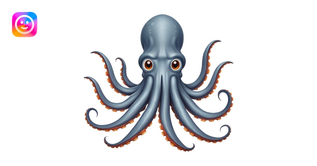 Giant Squid – Huge squid with long curling arms emoji | AI Emoji Generator