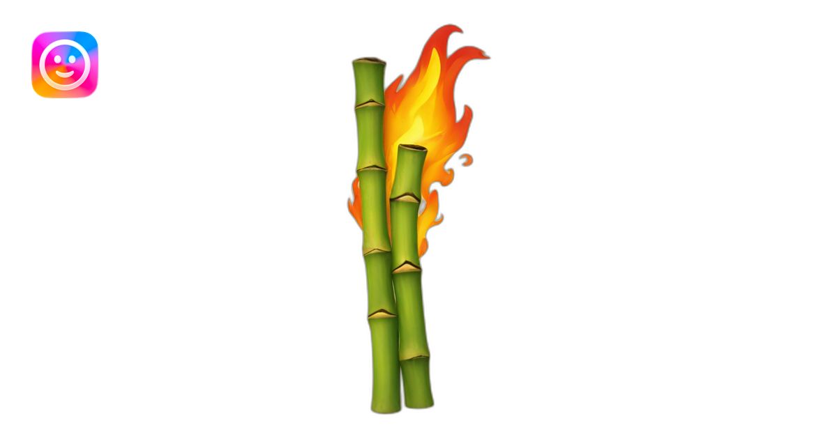 bamboo on fire emoji | AI Emoji Generator