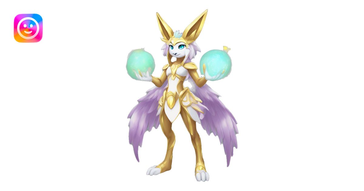 Anthro Sona Colorful Shiny Godly Celestial Shiny Fakemon Full Body ...