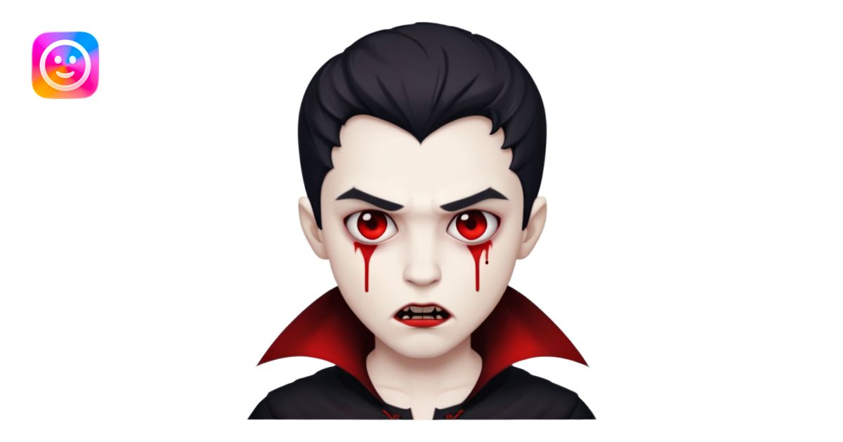 sad vampire boy emoji | AI Emoji Generator