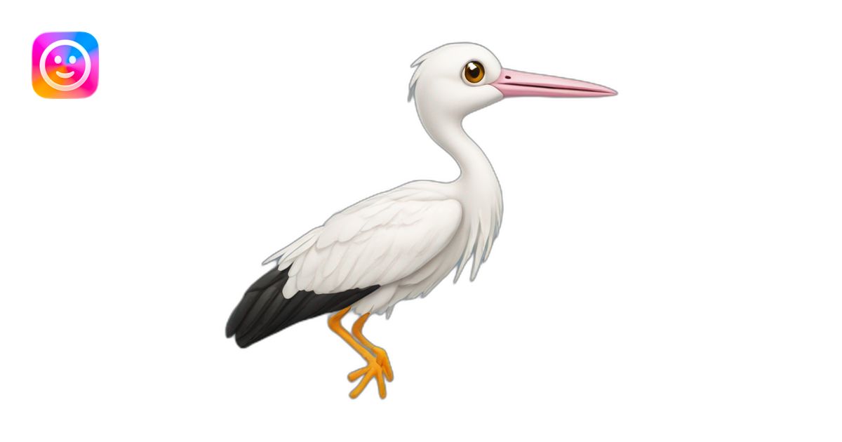 Stork fly emoji | AI Emoji Generator