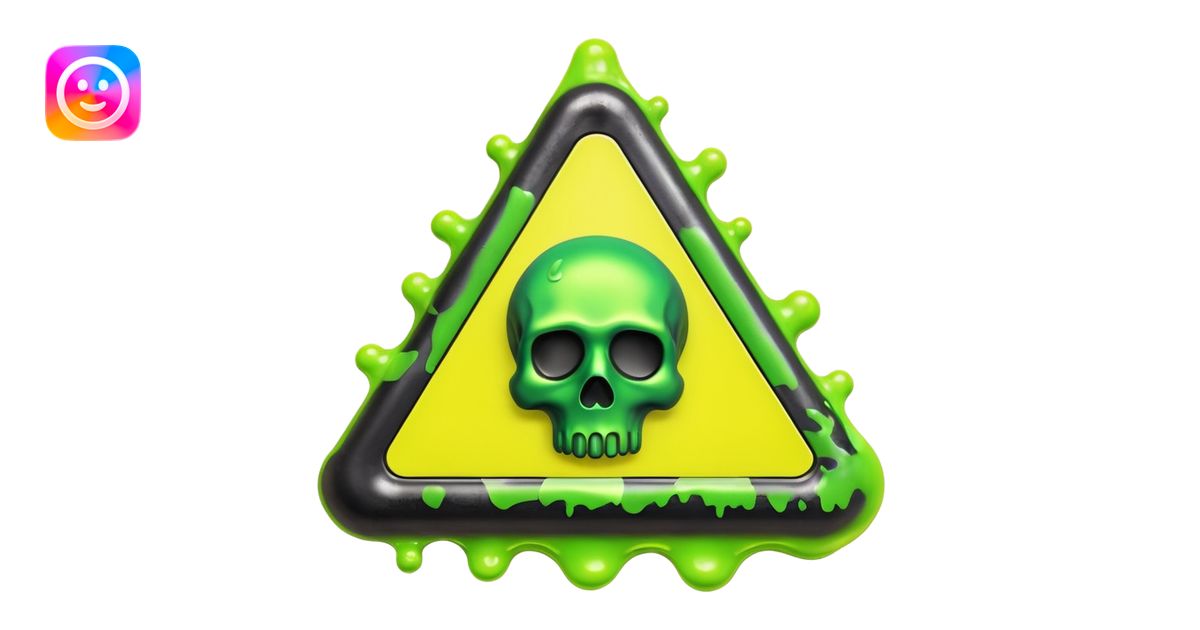 3D render of Oil Slick, toxic waste aesthetic, neon green bubbling ...