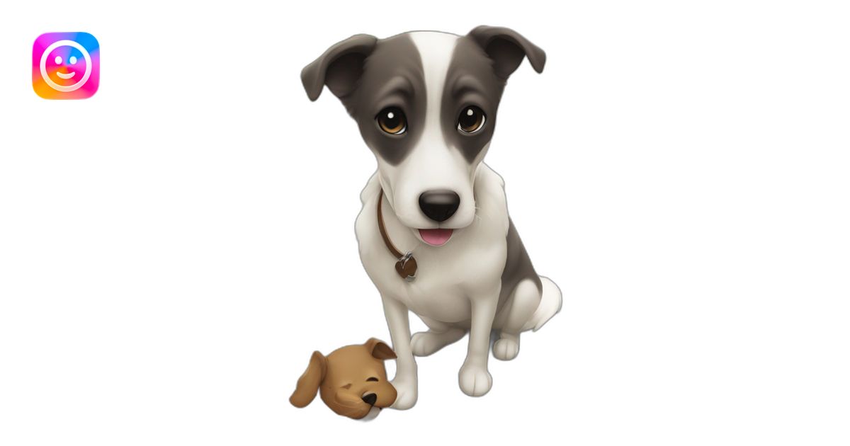 Hond met snor emoji | AI Emoji Generator