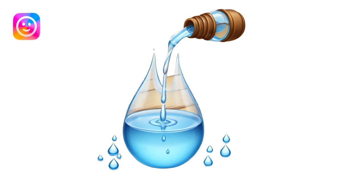Water Spills from a glass to the floor emoji | AI Emoji Generator