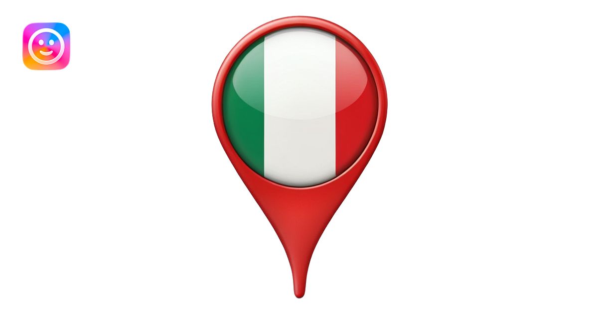 location pin with Italian flag emoji | AI Emoji Generator