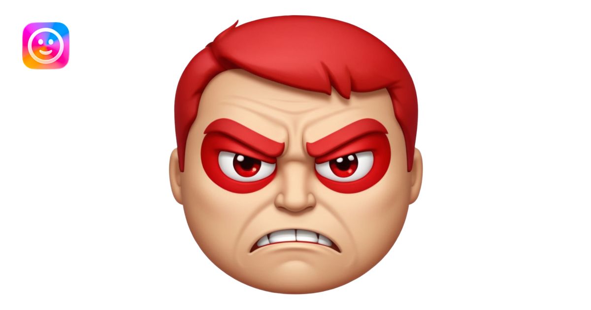 angry face emoji, expressive and intense emoji | AI Emoji Generator