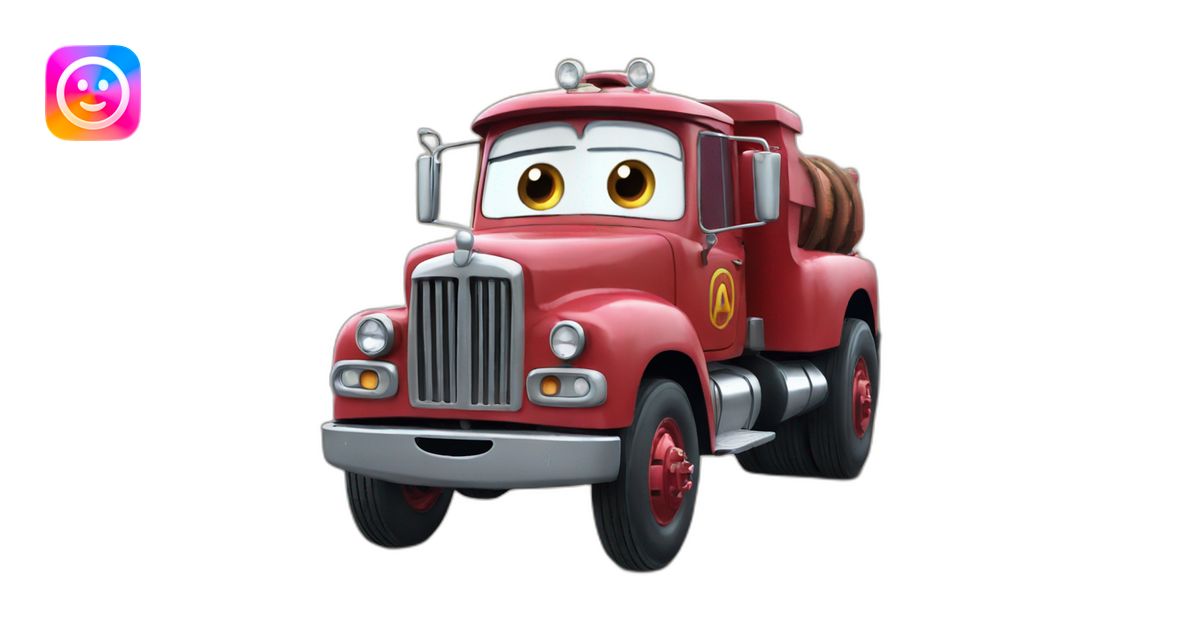 Pixar car MACK emoji | AI Emoji Generator