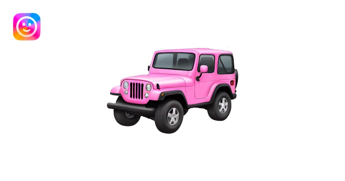 pink jeep emoji | AI Emoji Generator