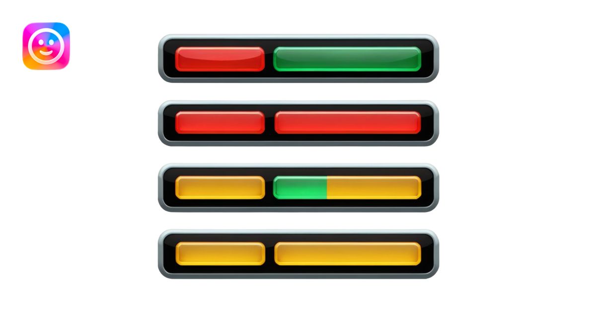Video game health bar indicator emoji | AI Emoji Generator