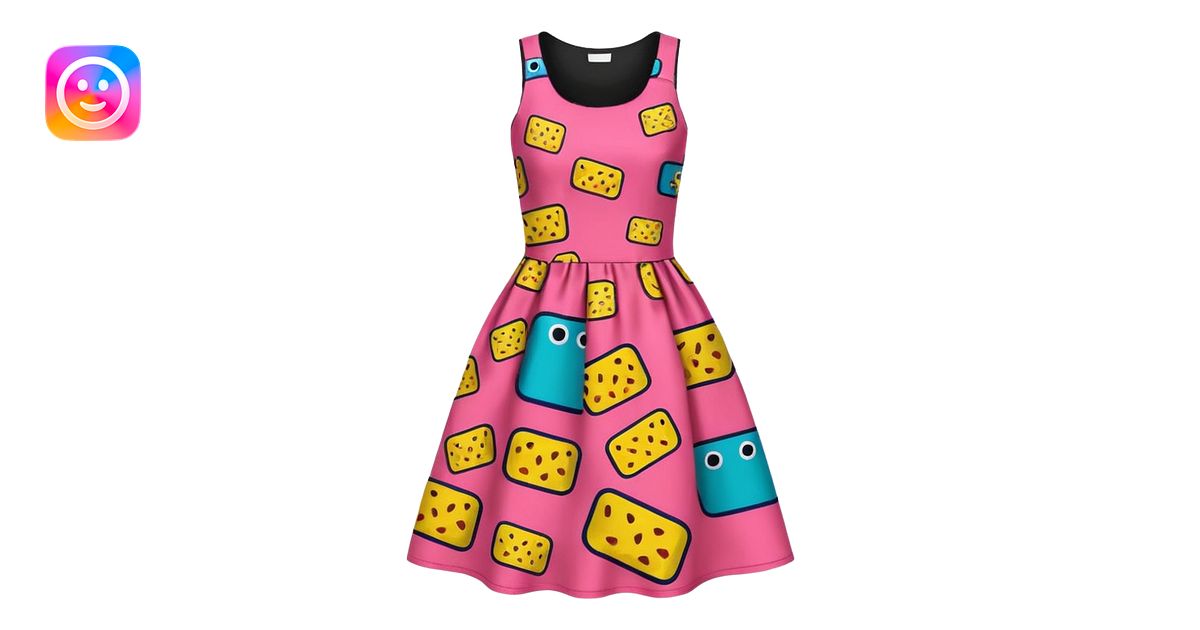 BETSEY JOHNSON STYLE SPAM print dress emoji | AI Emoji Generator