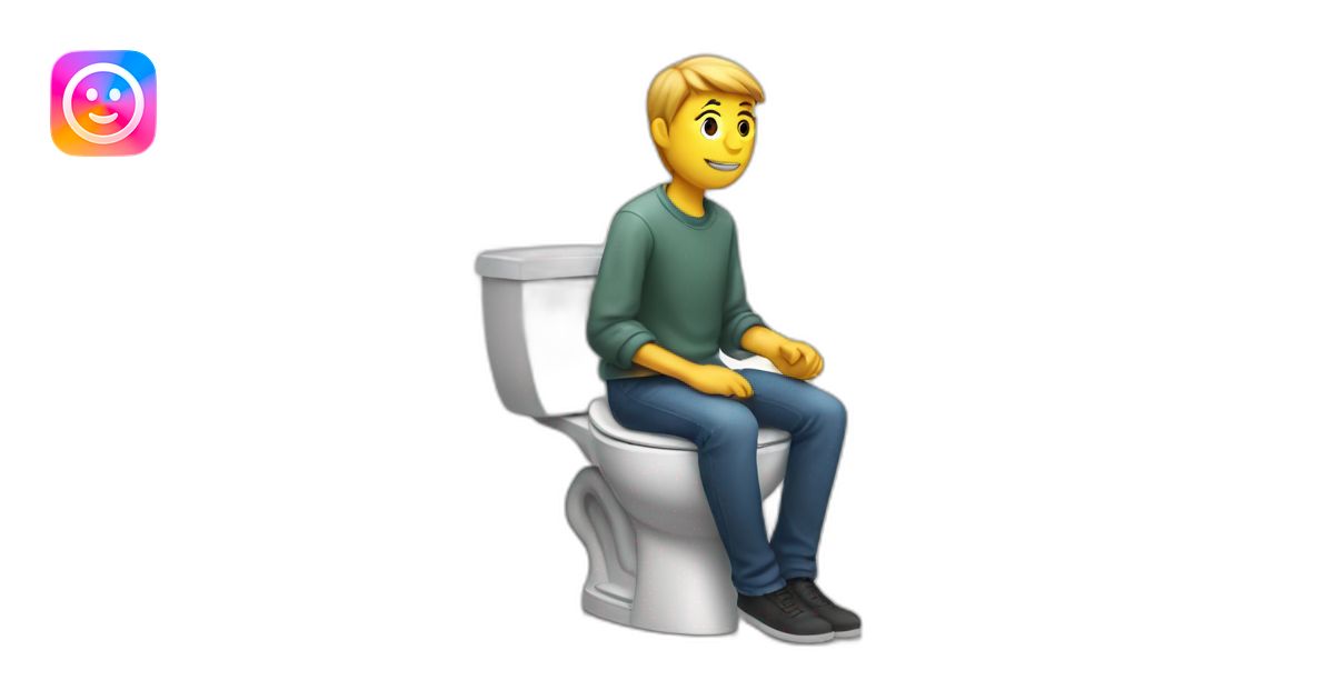 seated on toilets emoji | AI Emoji Generator