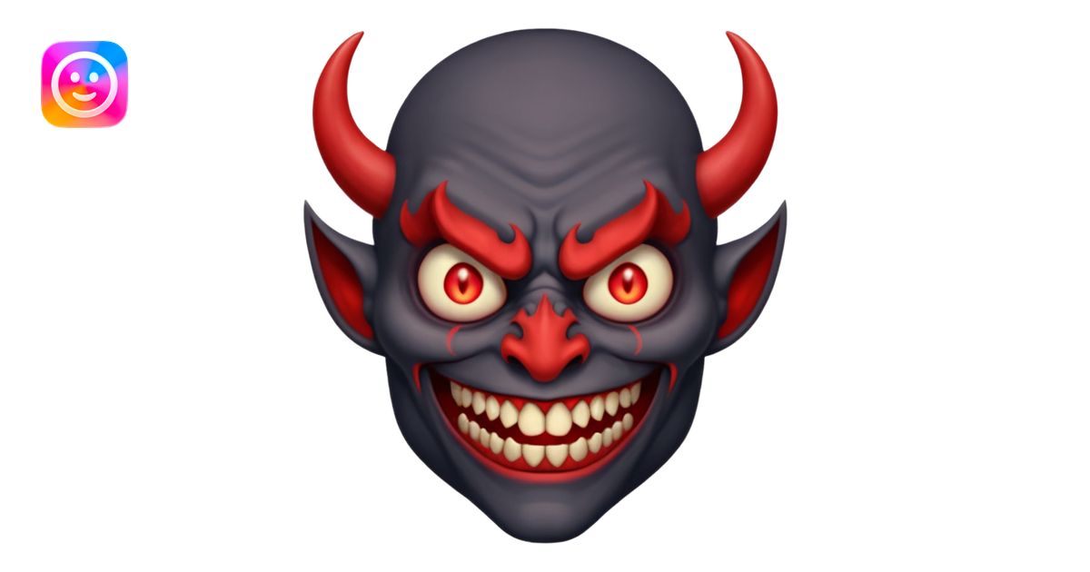alastor the demon, smiling with his evil red eyes and long evil red ...