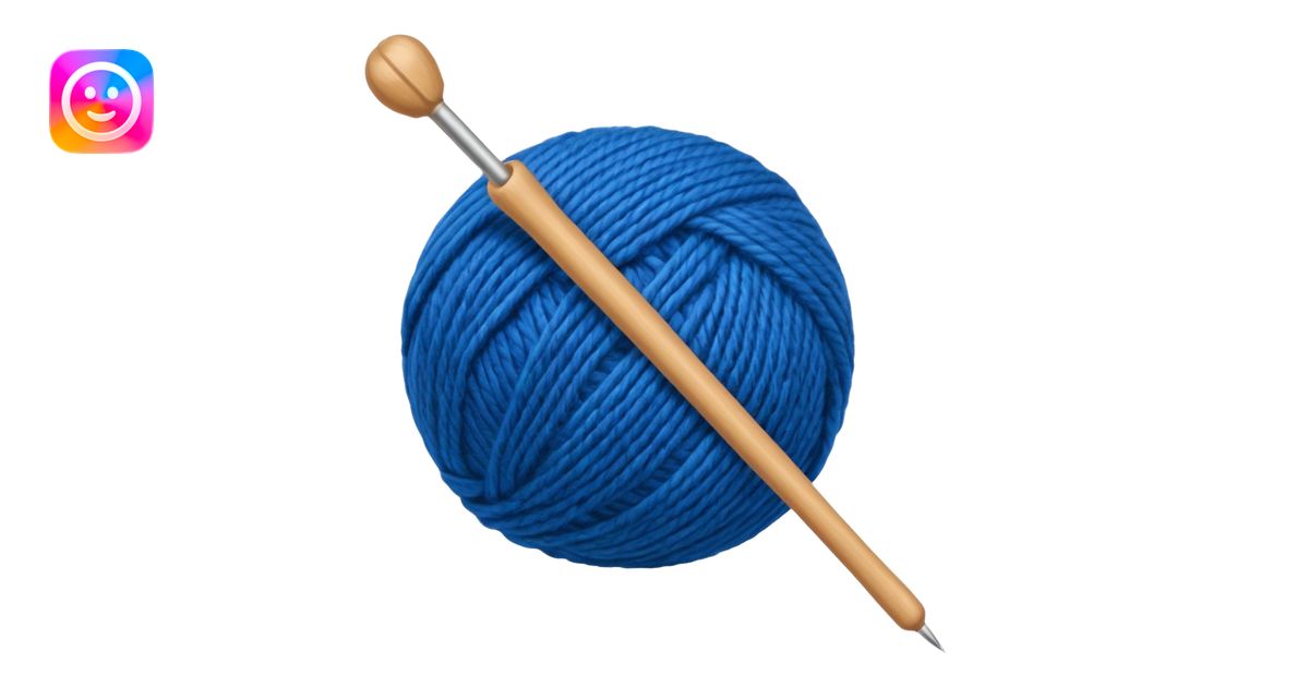 ball of wool with a knitting needle emoji | AI Emoji Generator