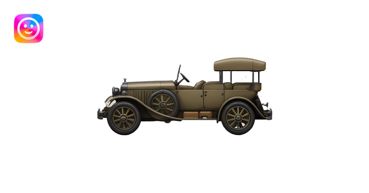 1930 WW1 Mercedes German Staff Car emoji | AI Emoji Generator