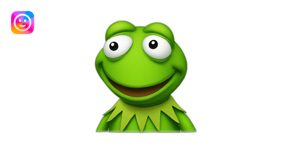 anxious kermit the frog emoji | AI Emoji Generator