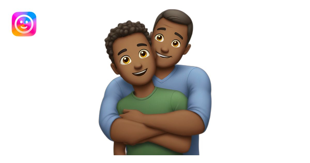 Father proud of son hug emoji | AI Emoji Generator