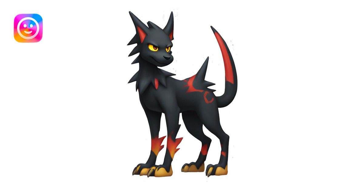 Cool Edgy Litten-Houndoom-Luxray Fakémon Digimon with Edgy markings ...