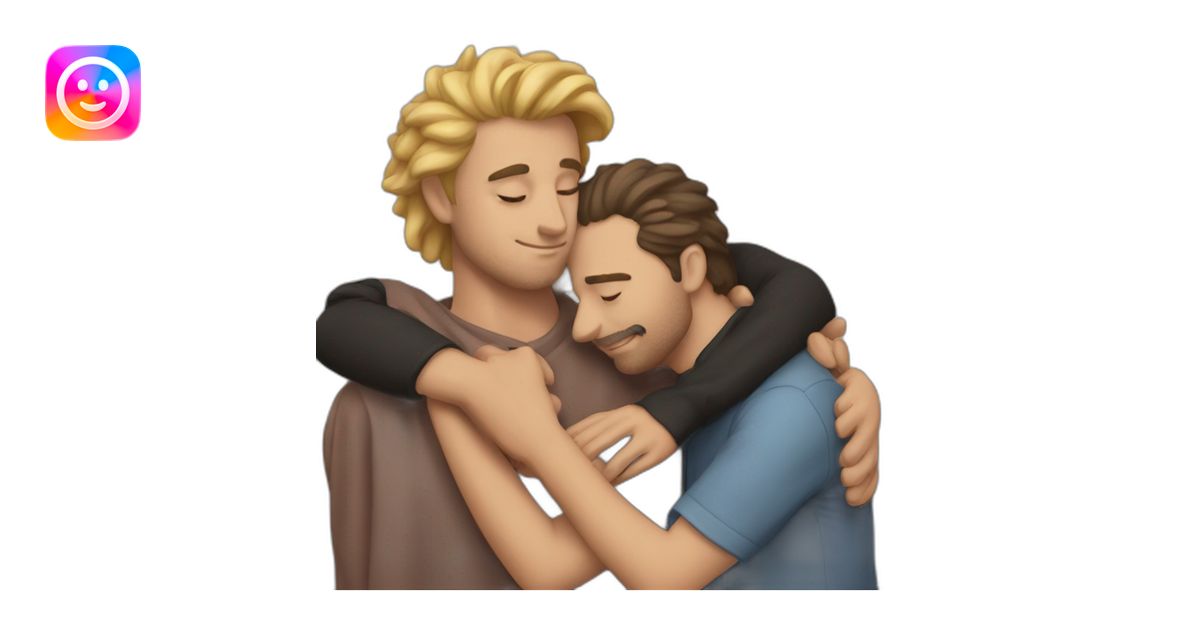 abrazo de tres emoji | AI Emoji Generator