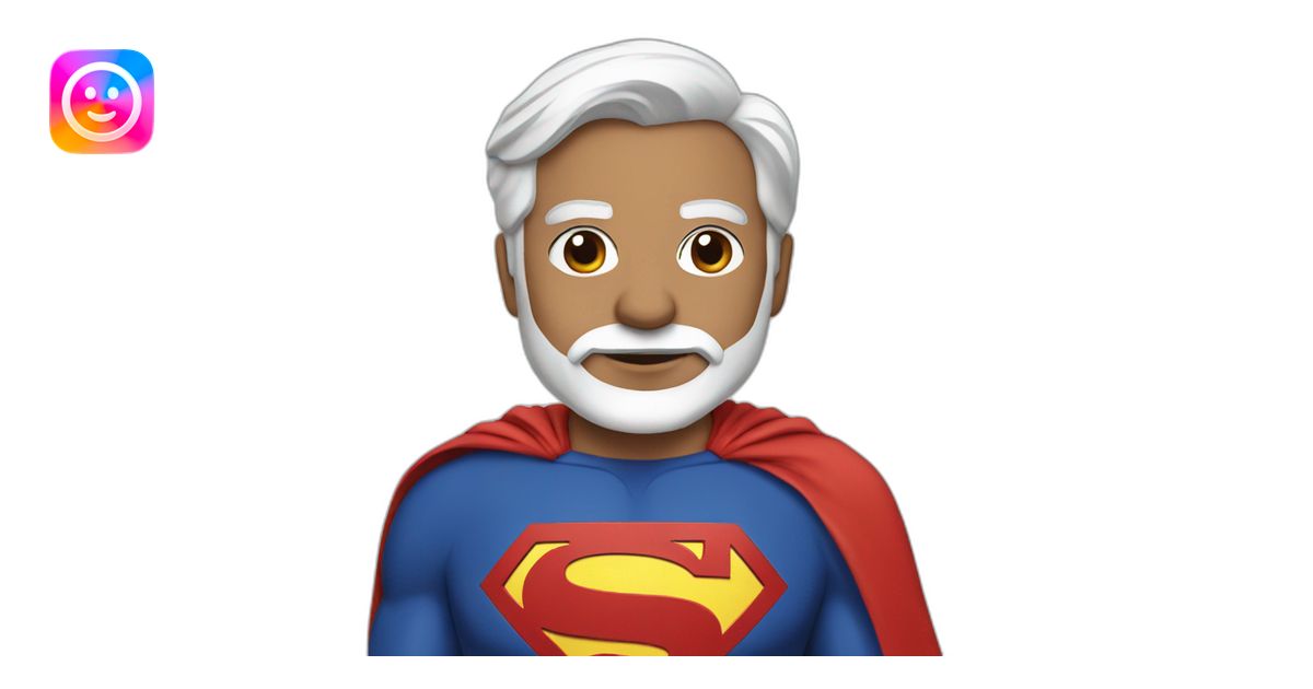 Modi with superman dress emoji | AI Emoji Generator