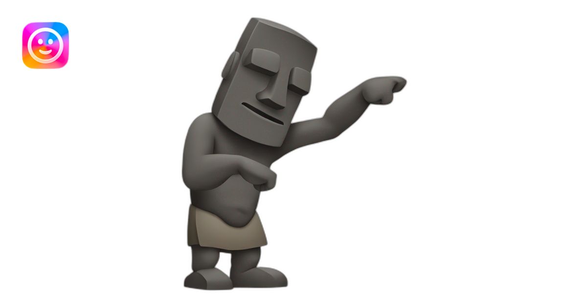 Moai dabbing emoji | AI Emoji Generator