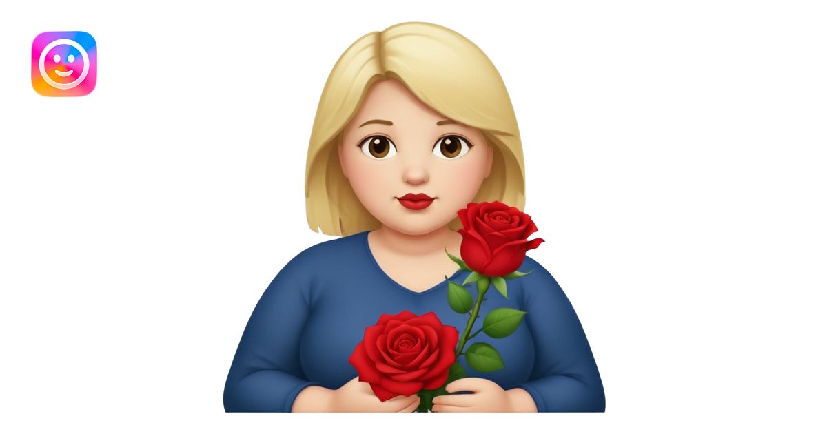 ash Trevino is a fat girl with blonde hair and has a rose in her hand ...