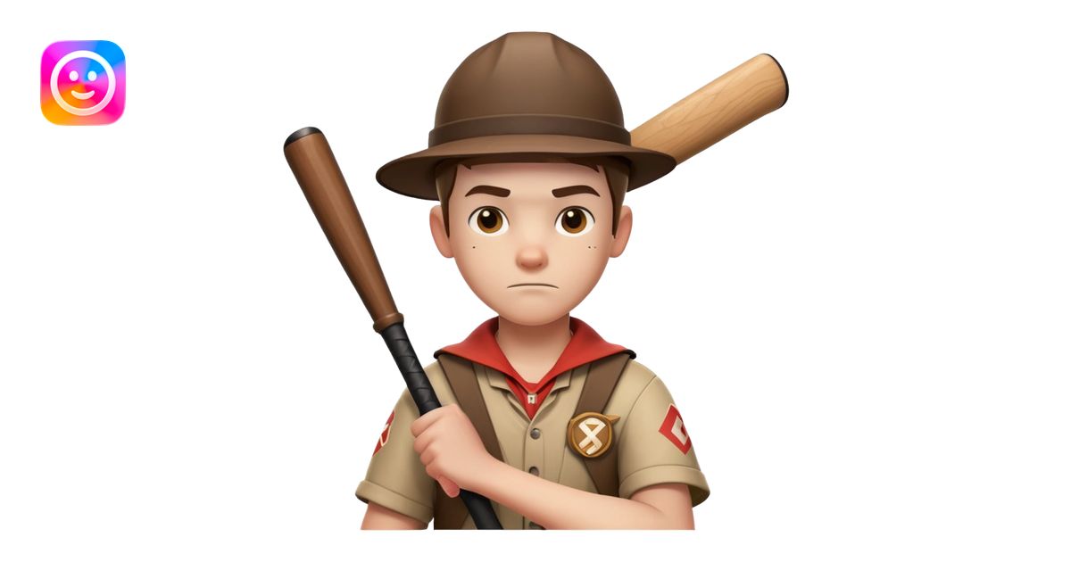 Scout character from Team Fortress 2 with baseball bat emoji | AI Emoji ...