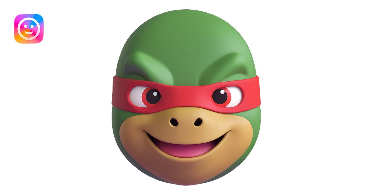 the face of the red ninja turtle emoji | AI Emoji Generator