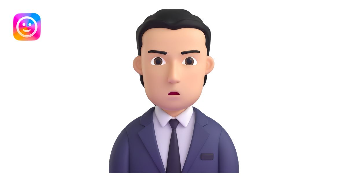 business man with judgmental expression emoji | AI Emoji Generator