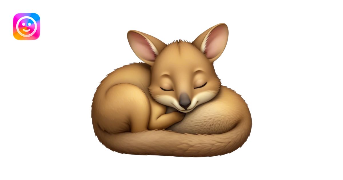 Meme-Worthy Cute Sleeping Wallaby Portrait Emoji, Head resting ...